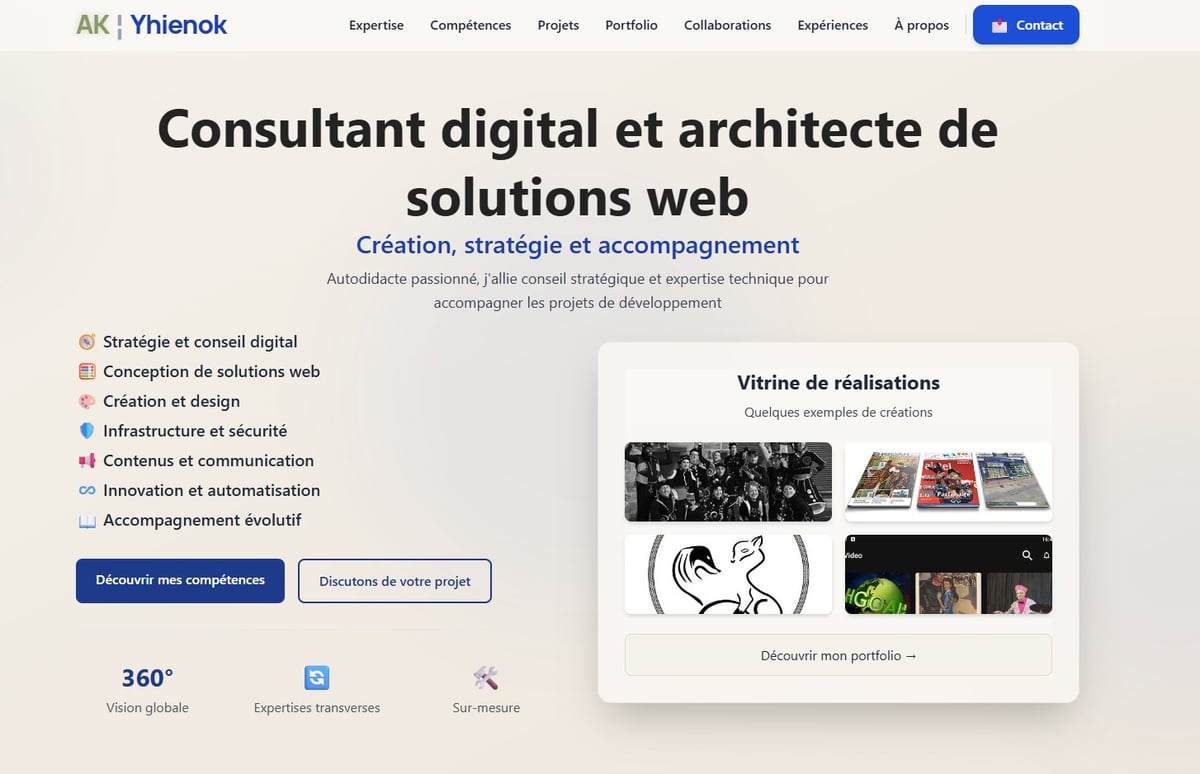 AK ¦ Yhienok | Consultant digital et architecte de solutions web